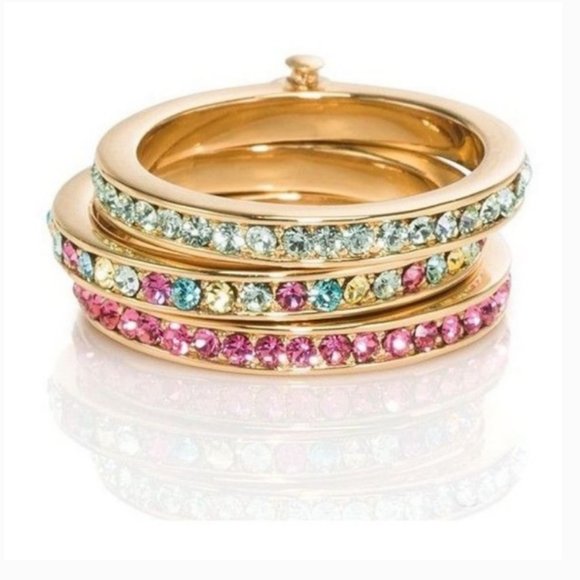 kate spade | Jewelry | Kate Spade Carnival Hinged Stackable Rings 6 ...